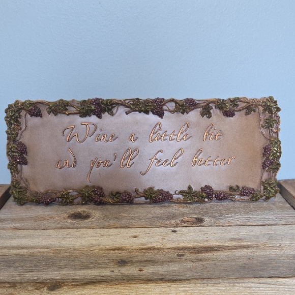 unbranded | Accents | Decorative Plaque With Grapevine Design | Poshmark